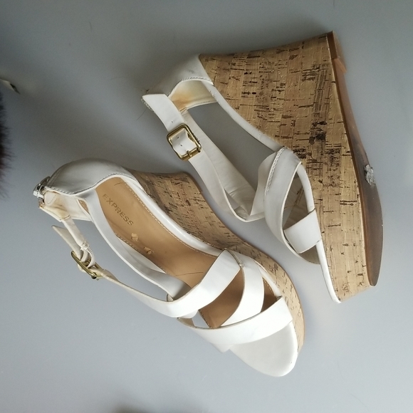 Express | Shoes | Express 5 Cork Heels | Poshmark